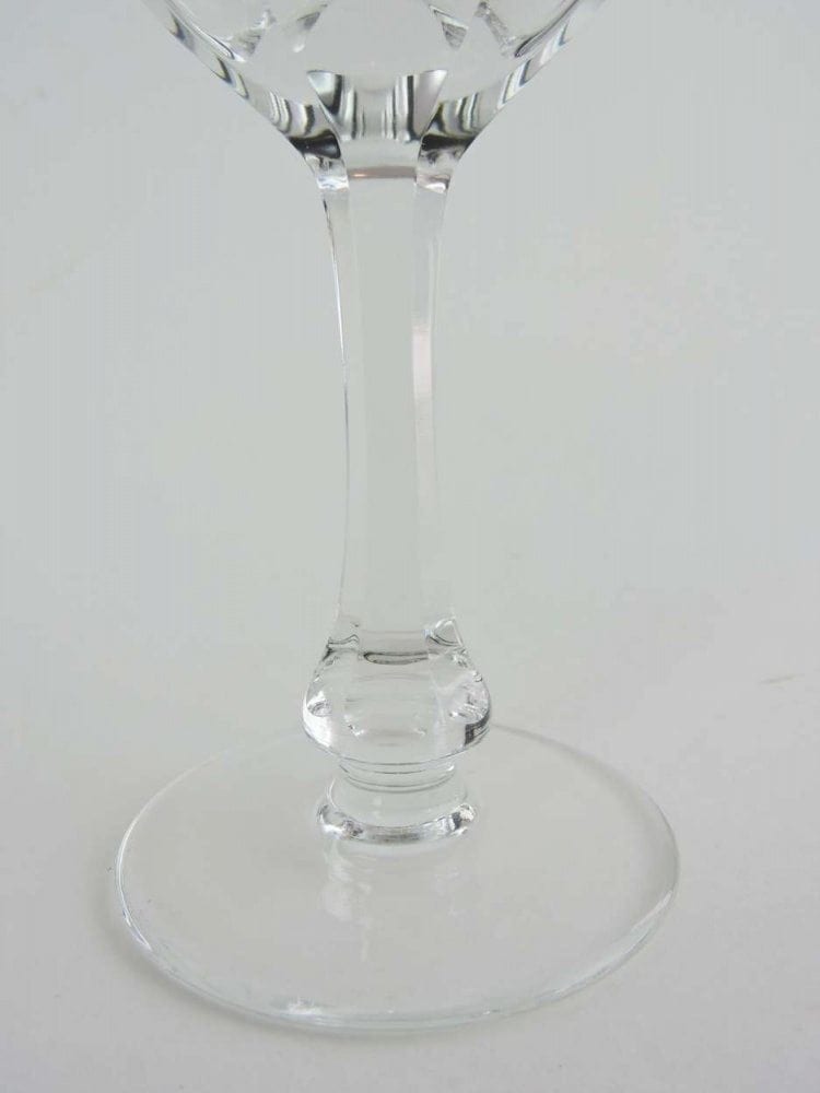 Moser Crystal - White Wine Glasses in 'Lady Hamilton' Pattern.
