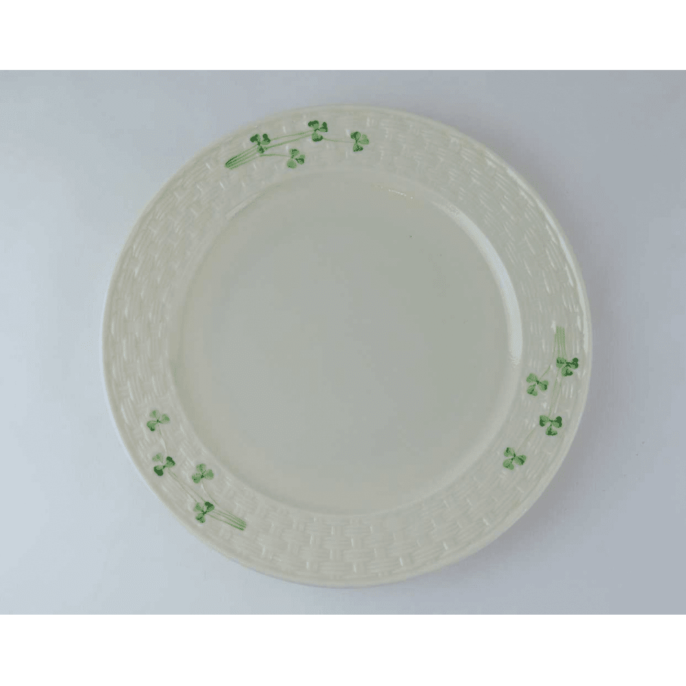 Irish Belleek Shamrock Dinner Plates