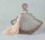 Vintage Frosted Pink Shell-Shaped Crystal Perfume Bottle With Bead Tassel