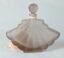 Vintage Frosted Pink Shell-Shaped Crystal Perfume Bottle With Bead Tassel