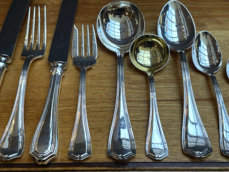 Birks Sterling Set for 12 - Georgian Plain - Dinner & Luncheon Size ...