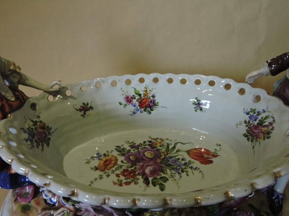 Large Dresden Germany Porcelain Centrepiece, c. 1900, Decorated with ...
