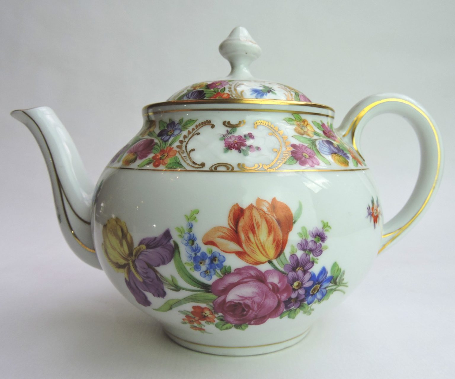 Colourful Dresden - Schumann Bavaria Empress - Flowered Teapot with ...