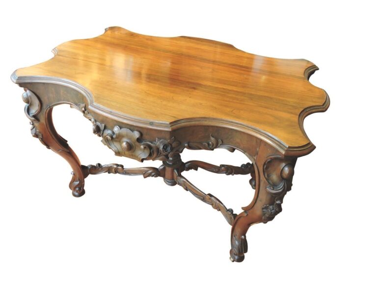 Victorian Carved Walnut Parlour Table - circa 1860