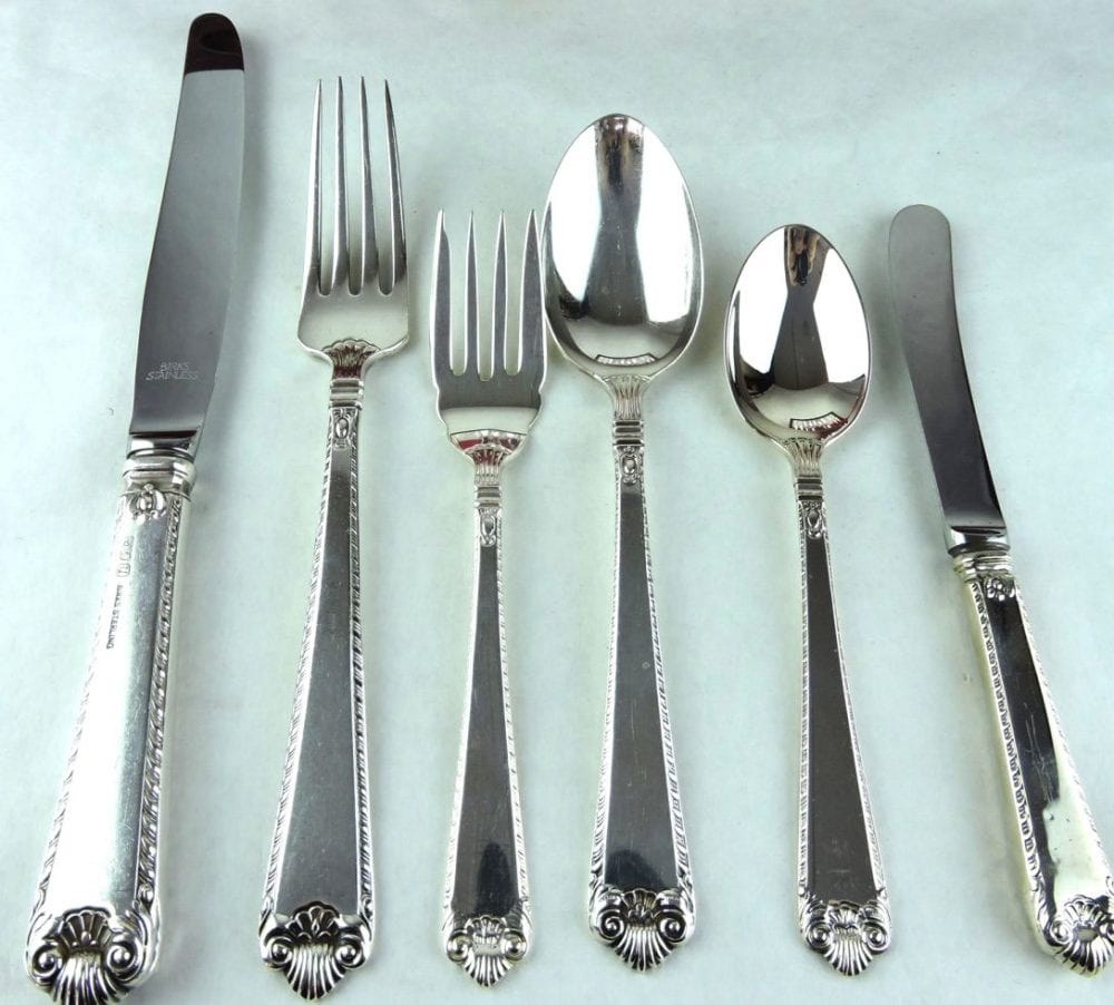 Birks Sterling Silver Flatware Set - Dinner Set for 8 - 'George II ...