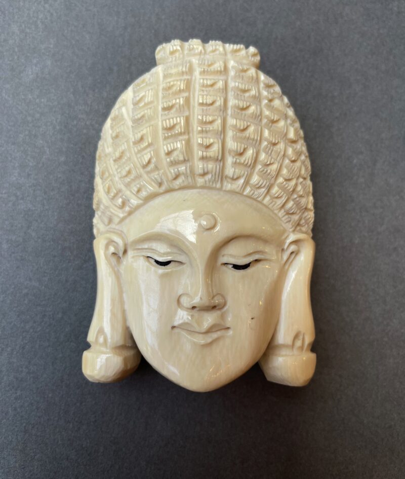 Pair of Chinese Carved Ivory Masks of an Emperor and Empress - circa 1890