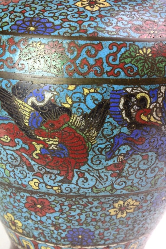 Large Japanese Moriage Vase With Hand-Painted Scenes - C.1900 ...