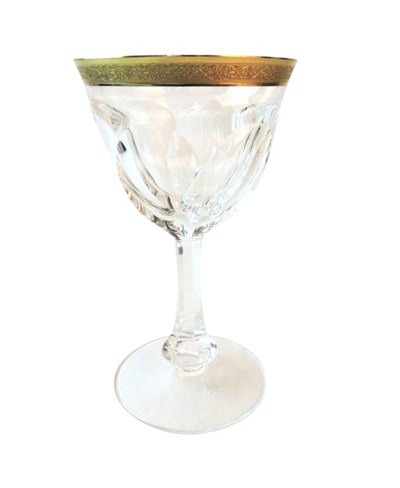 Signed Moser Crystal - Water Goblet - Lady Hamilton Pattern