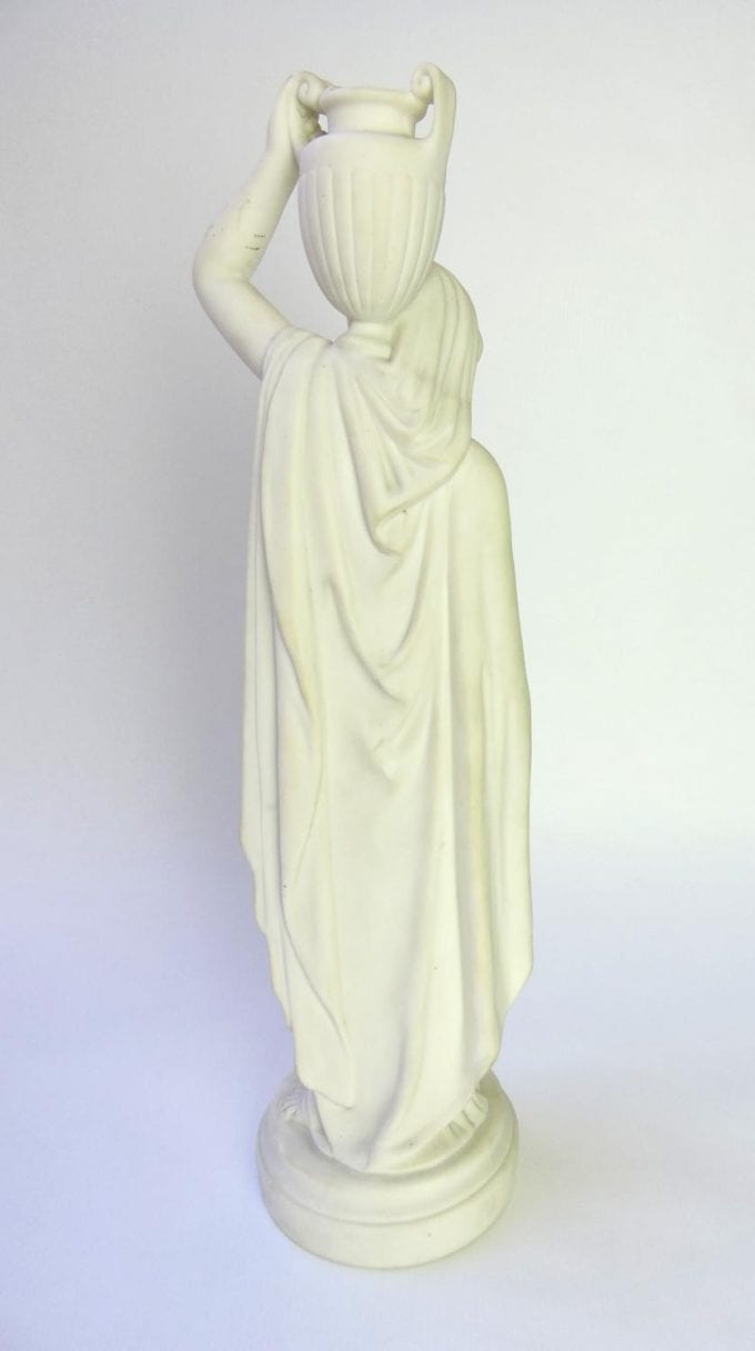 Parian Ware Porcelain Figure of a Grecian Woman Holding Two Water Jugs ...