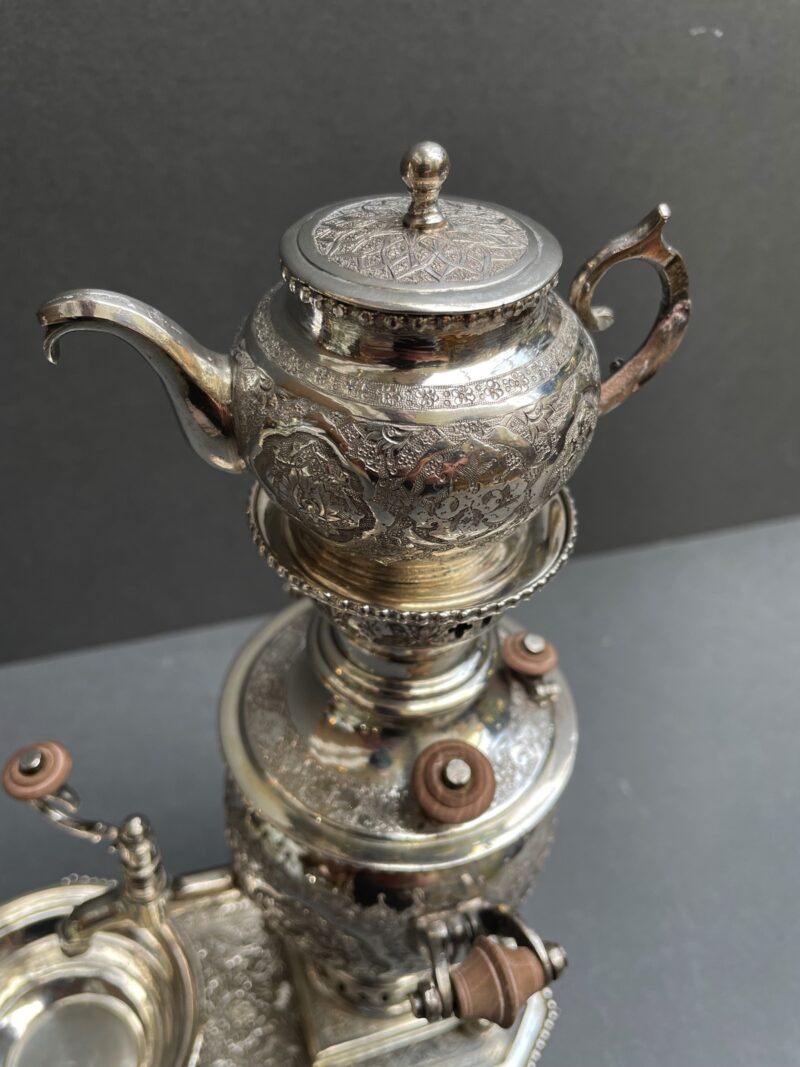 19th Century Persian / Iranian Hallmarked Isfahan Silver Hand-Chased ...