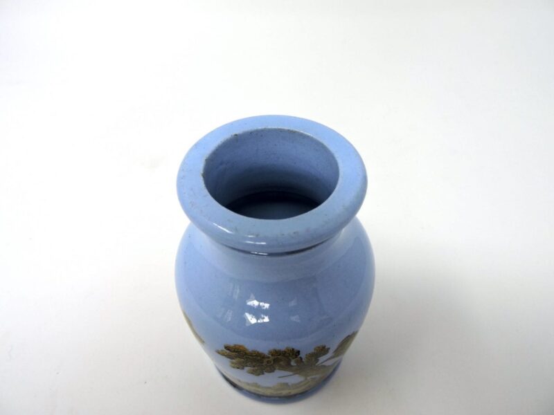 Early Pratt Ware Pottery Paste Jar, Depicting Shooting Scenes