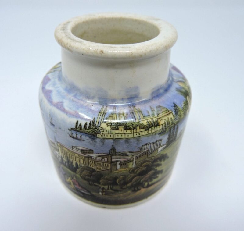 Pratt Ware Paste Scenic Jar - THE GOLDEN HORN CONSTANTINOPLE - circa 1860