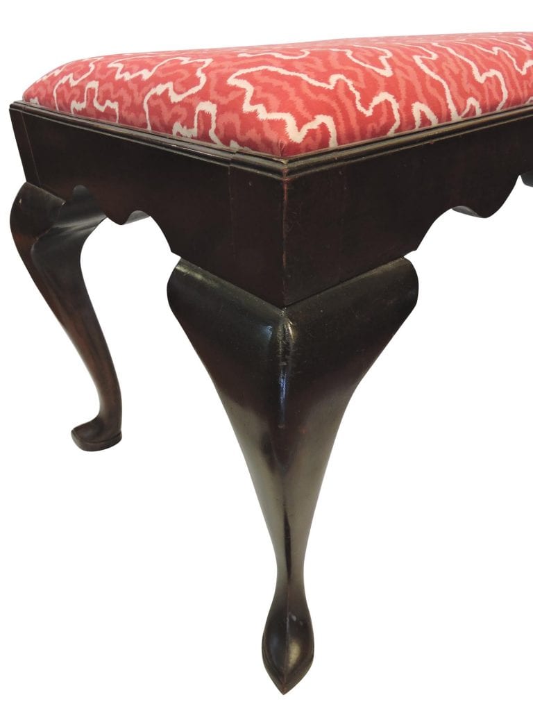 Queen Anne Style Mahogany Bench - circa 1900