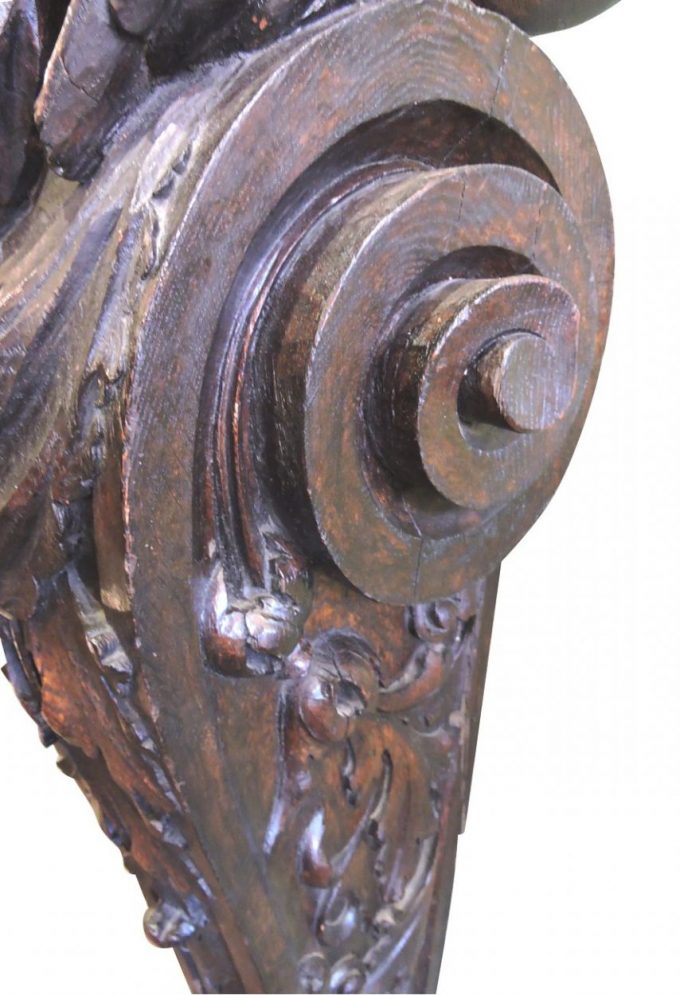 Large Carved Oak Ship's Figurehead - 54 Inch. - Bernardis Antiques
